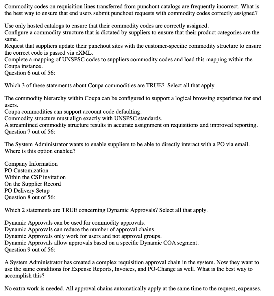 Solved Commodity codes on requisition lines transferred from | Chegg.com