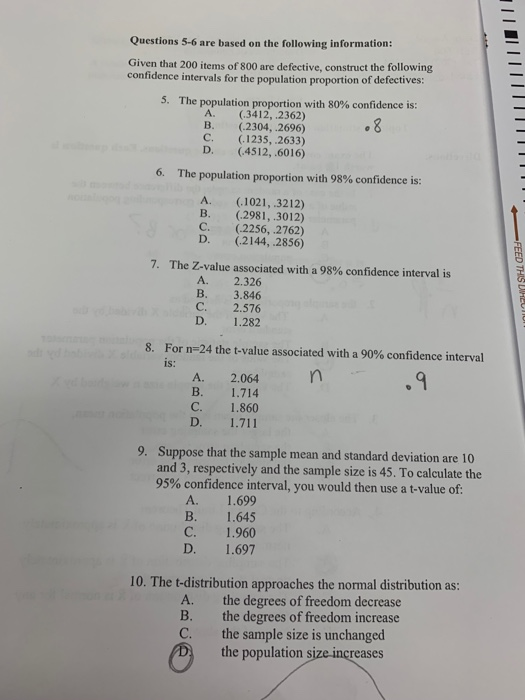 Solved Questions 5-6 are based on the following information: | Chegg.com