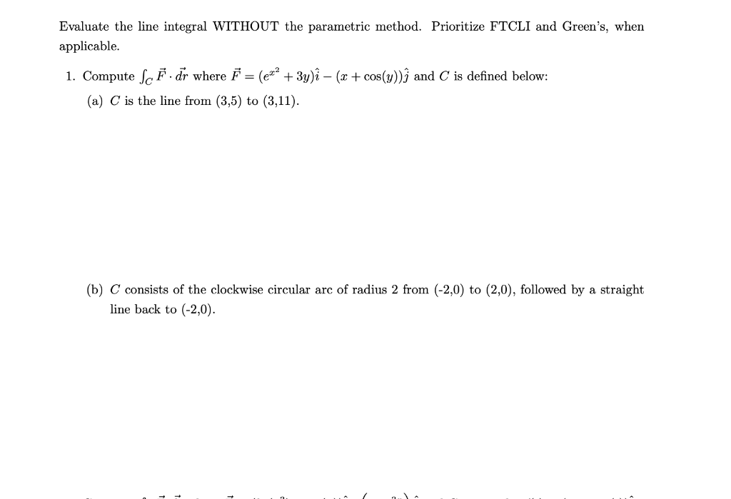 Solved Evaluate the line integral WITHOUT the parametric | Chegg.com