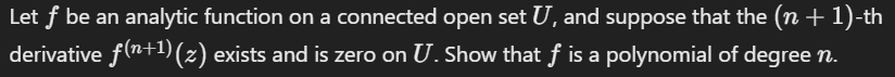 Solved Let f be an ﻿analytic function on ﻿a connected open | Chegg.com