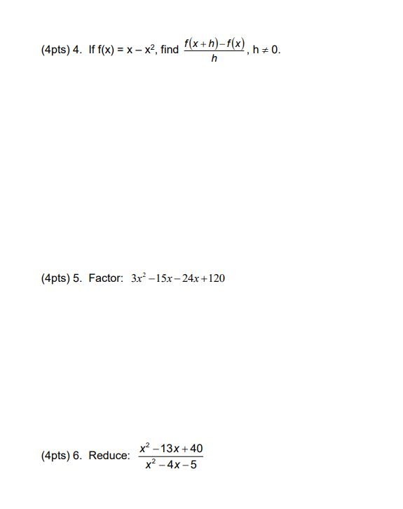 Solved 4pts 1 Determine If The Equation Represents Y As A