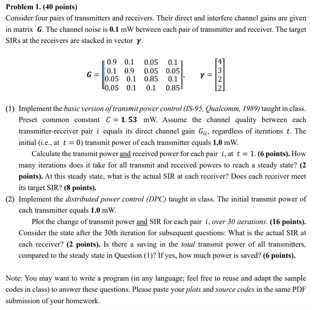 Solved Problem 1. (40 points) Consider four pairs of | Chegg.com