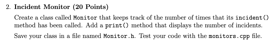 Solved _____________monitors.cpp________________ #include | Chegg.com