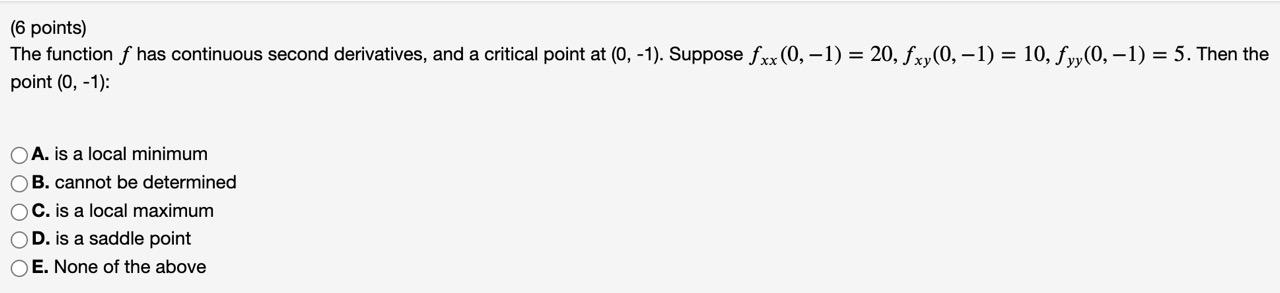 Solved The Function F Has Continuous Second Derivatives And