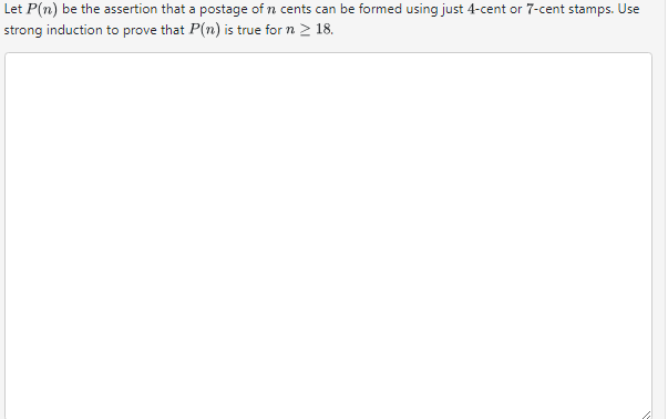 Solved Let P(n) be ﻿the assertion that a postage of n ﻿cents | Chegg.com