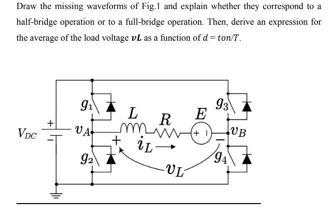 Draw the missing waveforms of Fig.1 and explain | Chegg.com