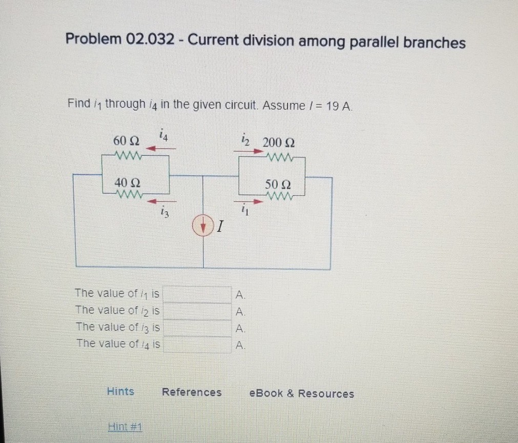 Solved Problem 02.032 Current division among parallel | Chegg.com