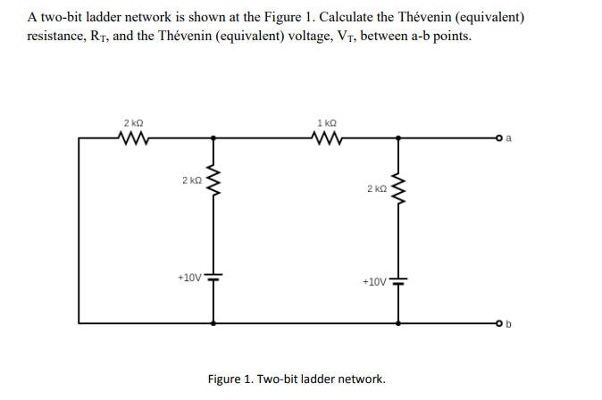 Solved A two-bit ladder network is shown at the Figure 1. | Chegg.com
