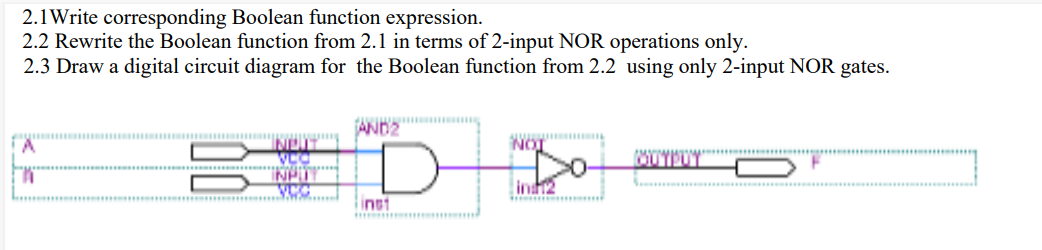 Solved 2.1Write corresponding Boolean function expression. | Chegg.com