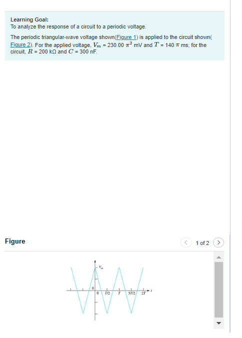 Solved Learning Goal: To analyze the response of a circuit | Chegg.com
