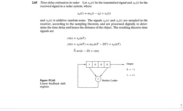 (based on textbook problem 2.65) Use MLSR (m-6) to | Chegg.com