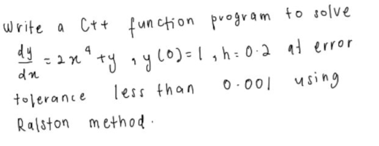 Solved Advanced Maths - Please write a COMPLETE C++ function | Chegg.com