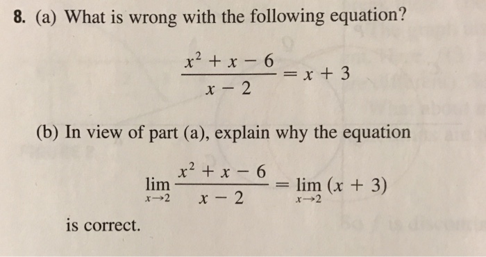 Solved What is wrong with the following equation? x^2 + x - | Chegg.com