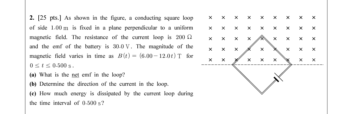 Solved 2. [25 pts.] As shown in the figure, a conducting | Chegg.com