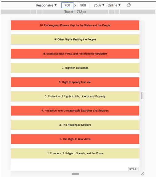 Solved Using Flexbox and media queries have the following | Chegg.com