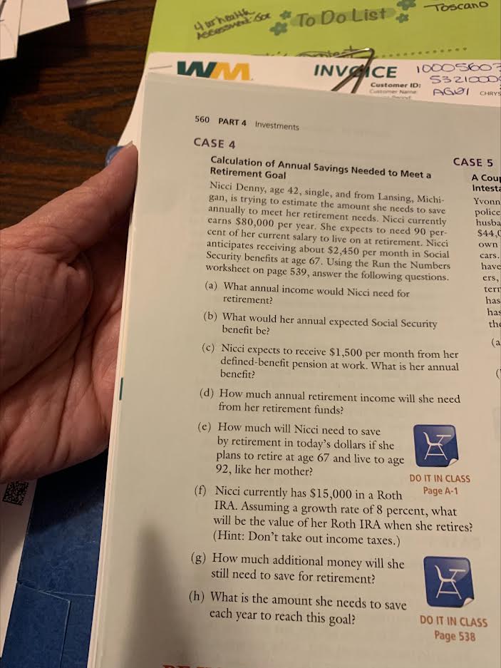 Solved CASE 4 Calculation of Annual Savings Needed to Meet a | Chegg.com