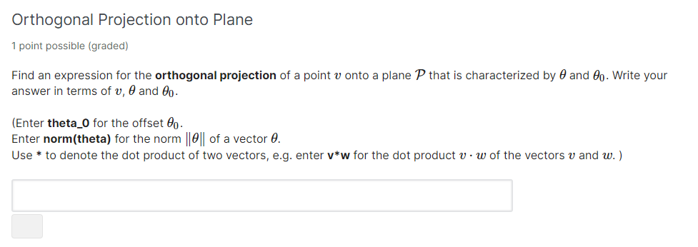 Solved A hyperplane in n dimensions is a n-1 dimensional | Chegg.com