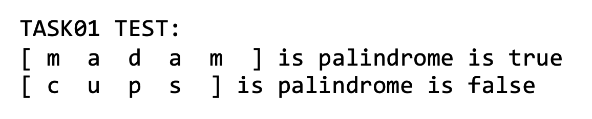 Solved Task01 Write an instance method public boolean is | Chegg.com