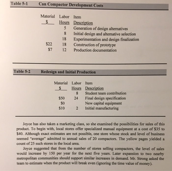 Case 5 Can Cruncher One project in a junior | Chegg.com