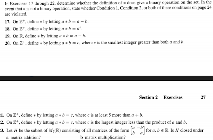 Solved In Exercises 17 through 22, determine whether the | Chegg.com