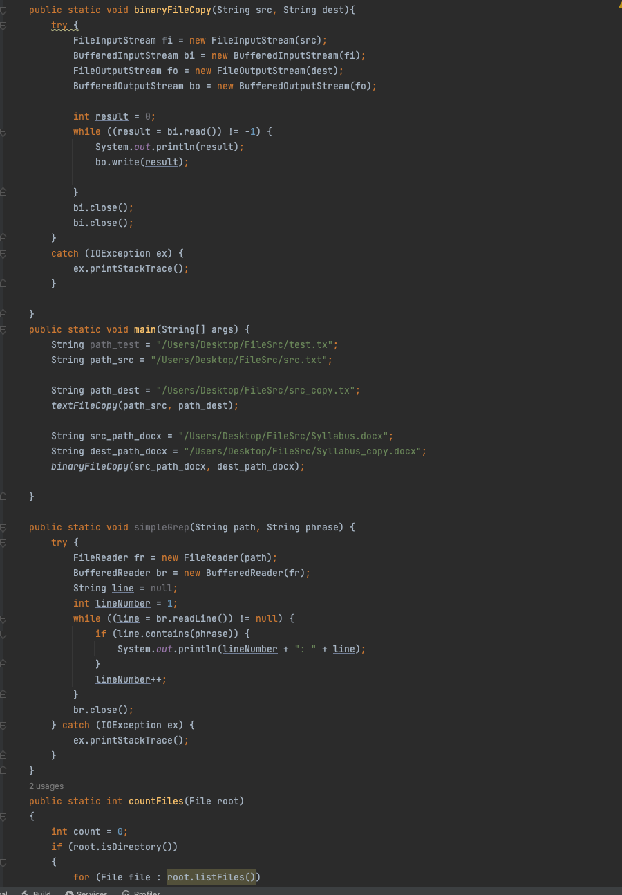 Solved In the MyFilelO class, write a recursive method | Chegg.com