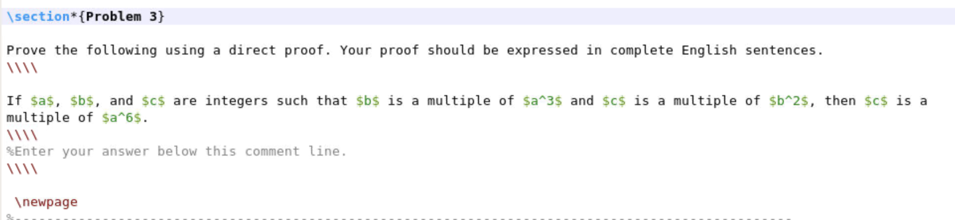 Solved Prove the following using a direct proof. Your proof | Chegg.com