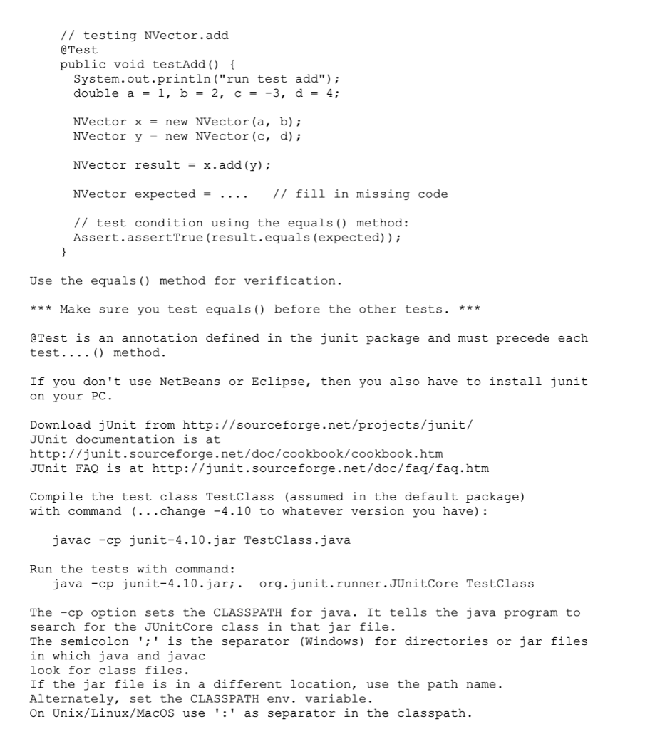 b) Write a main() method that shows how the methods | Chegg.com