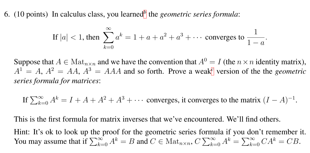 Solved 6. (10 points) In calculus class, you learned the | Chegg.com