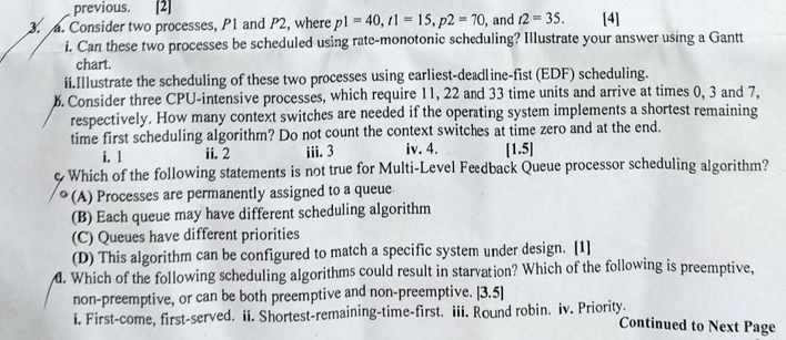 Solved 3. ﻿a. ﻿Consider two processes, \( ﻿P 1 \) ﻿and \( ﻿P | Chegg.com