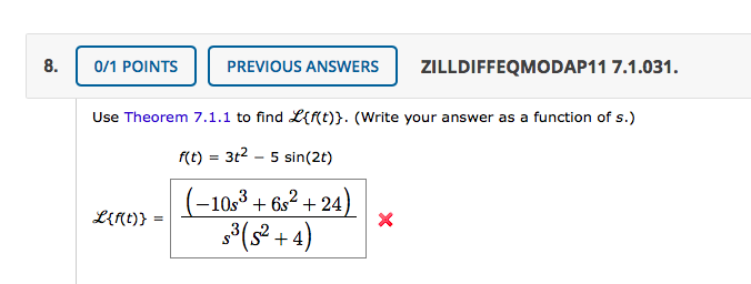 Solved 0/1 POINTS PREVIOUS ANSWERS | ZILLDIFFEQMODAP11 | Chegg.com