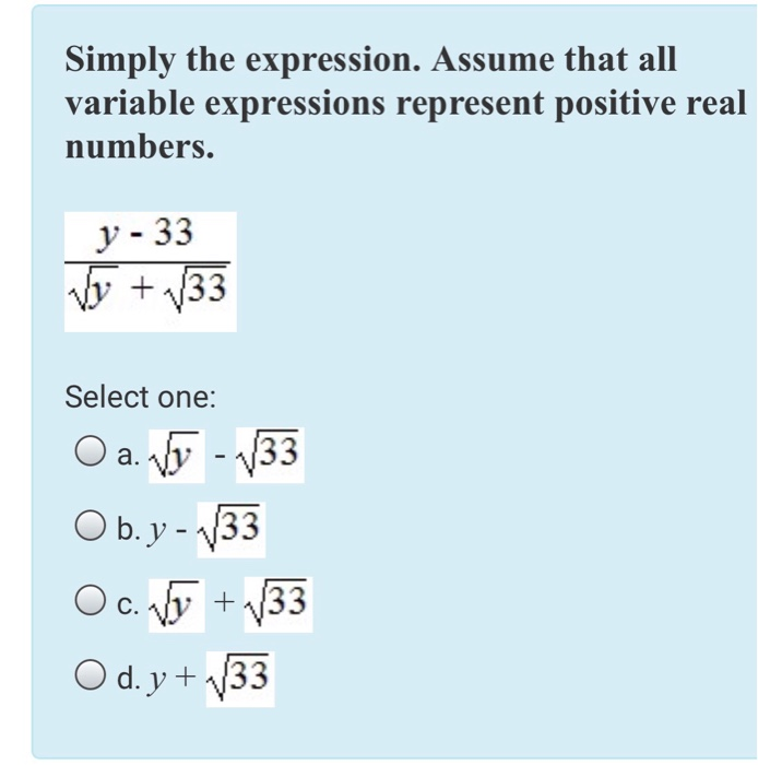 Solved Simply the expression. Assume that all variable | Chegg.com