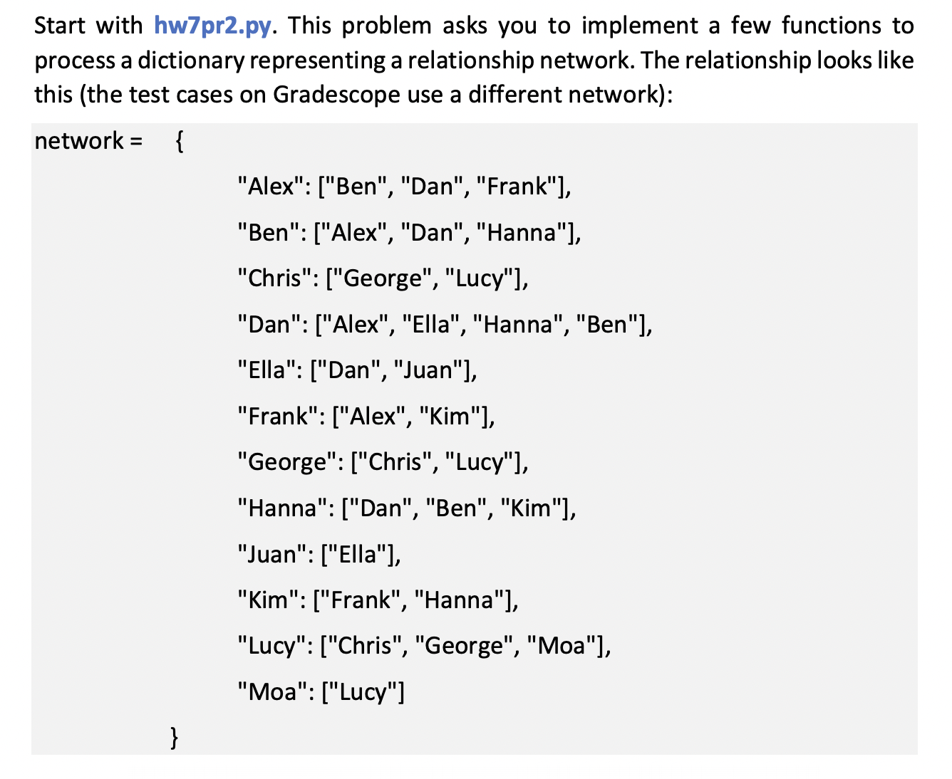 Solved Start with hw7pr2.py. This problem asks you to | Chegg.com