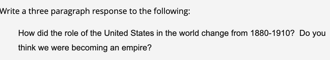 Solved Write a three paragraph response to the following: | Chegg.com