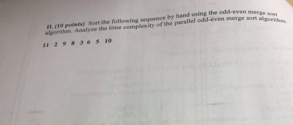 Solved Even Merge Sort Rge Sort Algorithm Ii 10 Points 0639