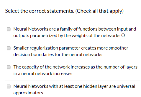 Solved Select the correct statements. (Check all that apply) | Chegg.com