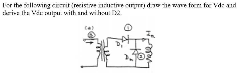 For the following circuit (resistive inductive | Chegg.com