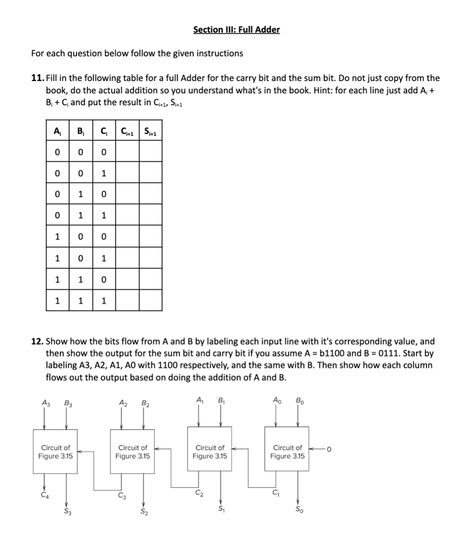Solved For each question below follow the given instructions | Chegg.com