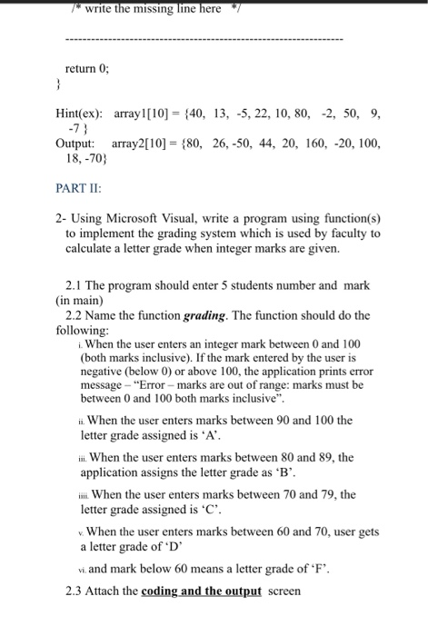 Solved 1.1 Using Microsoft Visual, write a function and the | Chegg.com