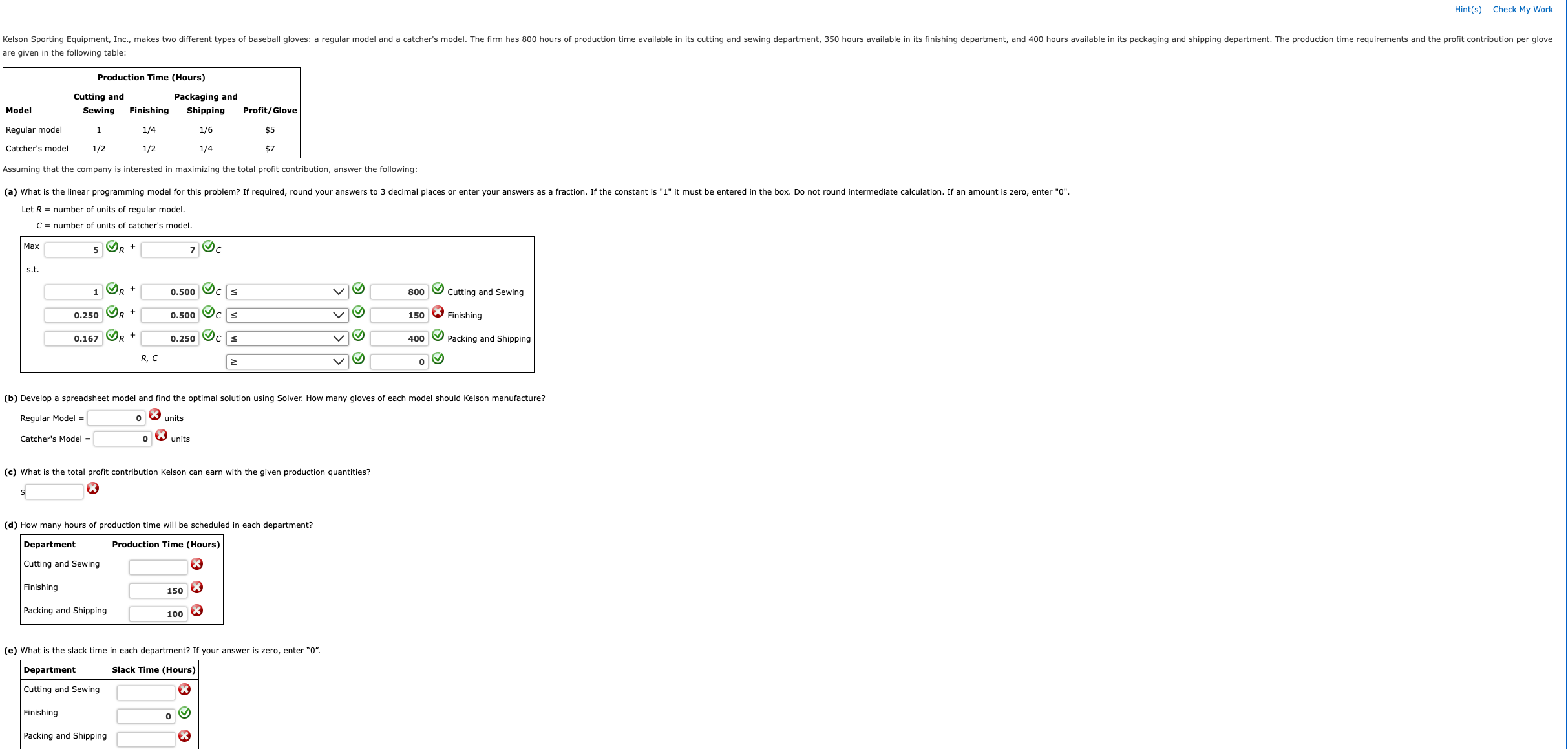 Solved (b) Develop a spreadsheet model and find the optimal | Chegg.com