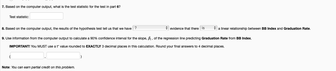 7. Based on the computer output, what is the test | Chegg.com