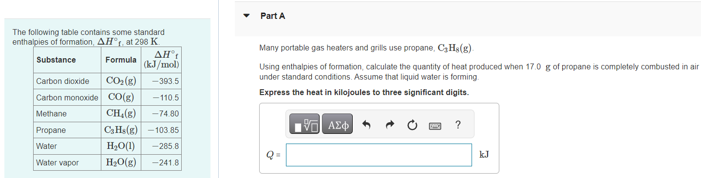 Solved The following table contains some standard enthalpies | Chegg.com