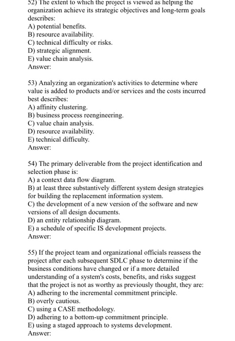 Solved 42) The first phase of the systems development life | Chegg.com