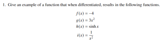 Solved Give an example of a function that when | Chegg.com