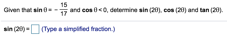 Solved Rewrite the following expression using a double-angle | Chegg.com