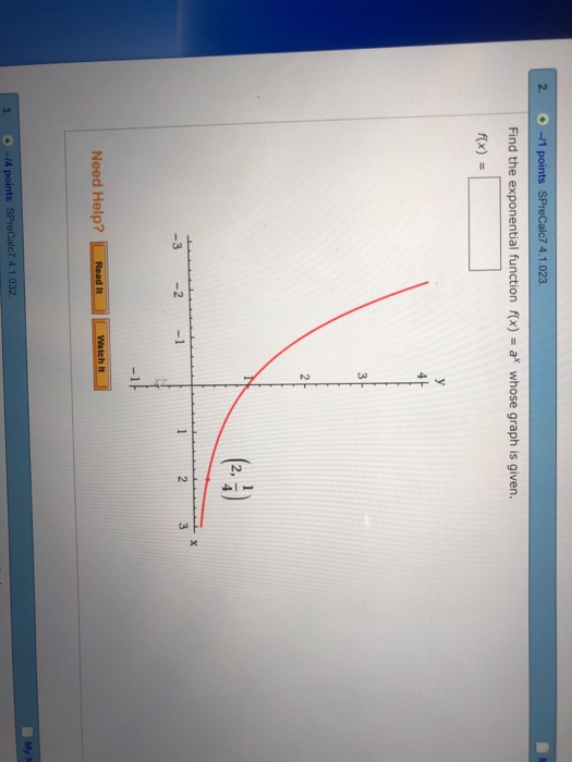 Solved 1. -11 points SPreCalc7 4.1.022.MI. Find the | Chegg.com