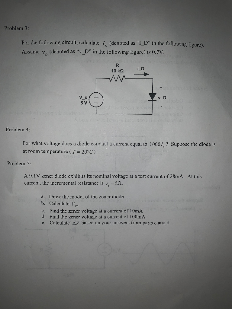 Solved Problem 3: For the following circuit, calculate 1 | Chegg.com