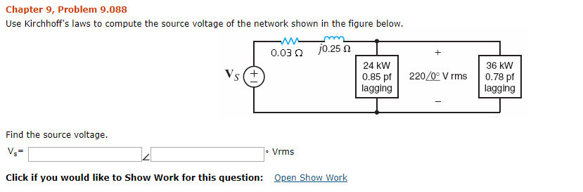 Solved Chapter 9, Problem 9.088 Use Kirchhoff's laws to | Chegg.com