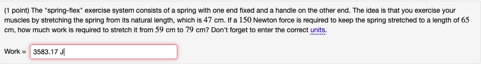 Solved (1 point) The "spring-flex" exercise system consists | Chegg.com