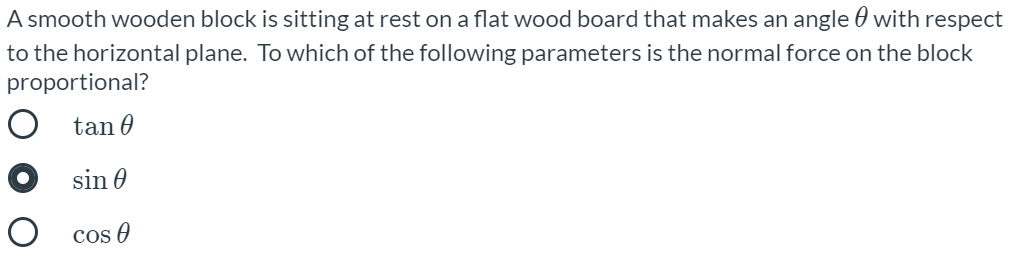 Solved A smooth wooden block is sitting at rest on a flat | Chegg.com