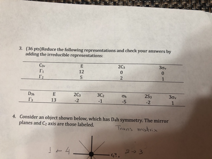 Solved i need complete #3 i have done c3v and 2c3 i only | Chegg.com